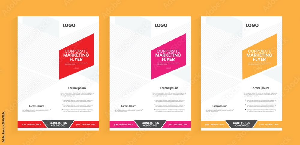 Corporate marketing flyer design layout. Business flyer template ...
