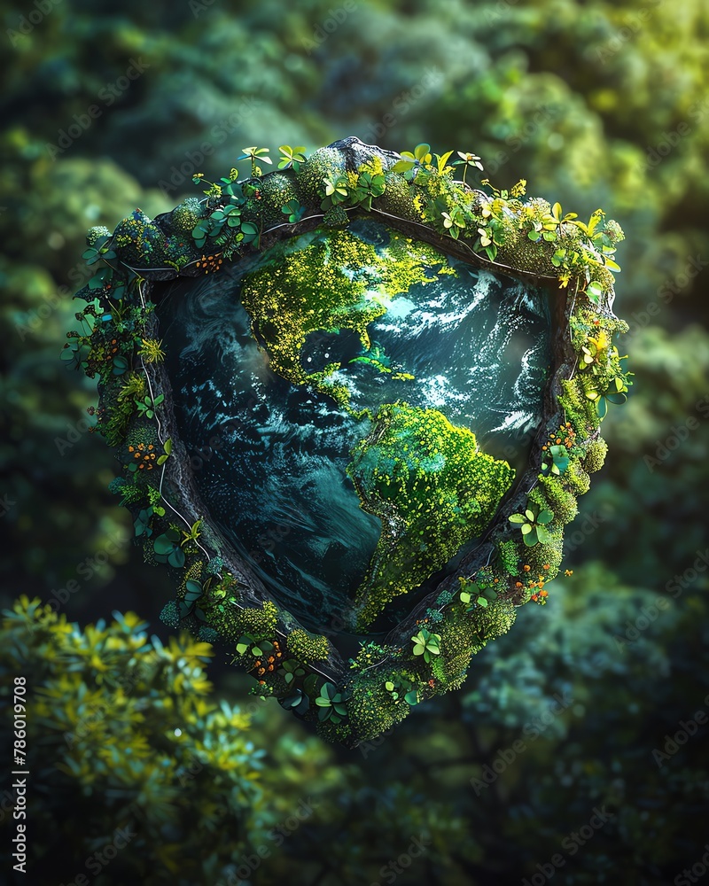 Environmental protection as a vibrant shield, guarding a flourishing ...