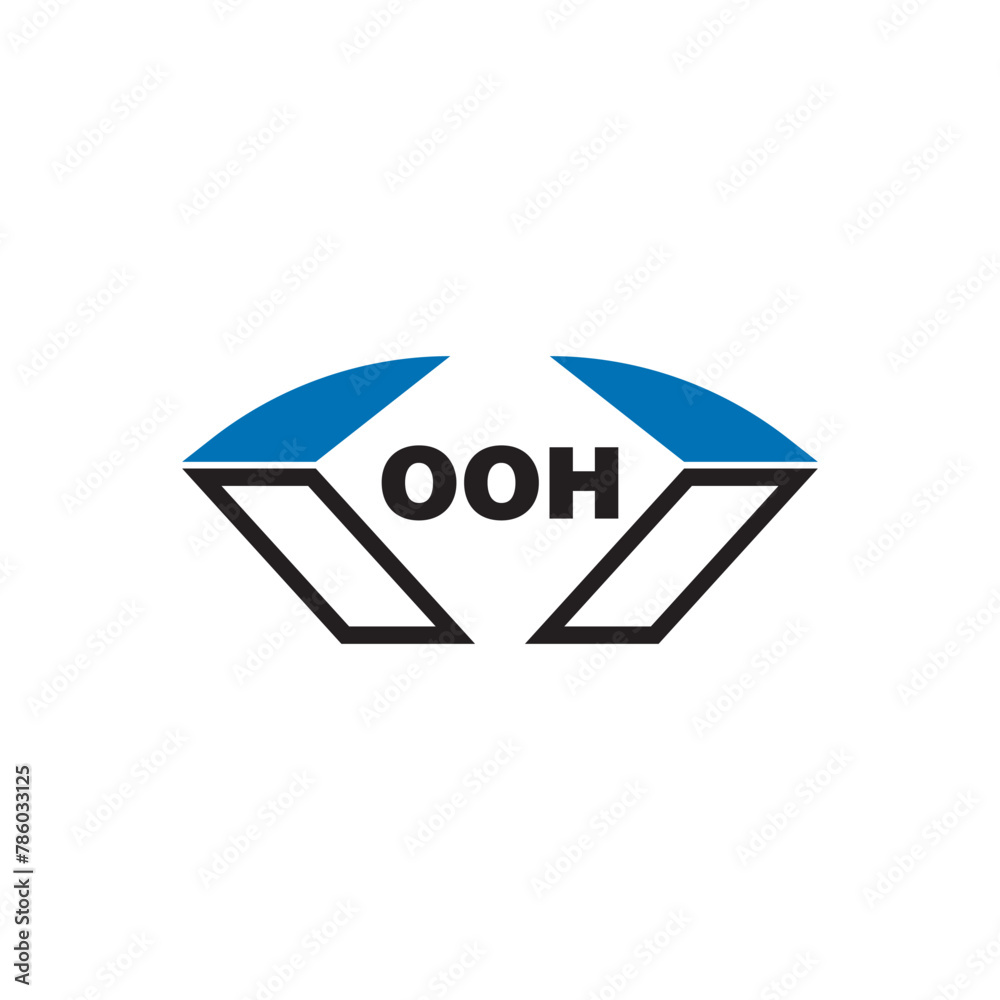 OOH letter logo design on white background. OOH logo. OOH creative ...
