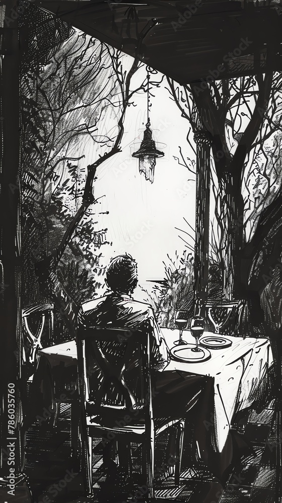 Infuse a sense of dread and suspense in a scene of side view intimate ...