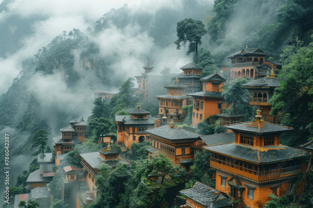 Secluded temples nestled in remote mountain ranges, where Lemurian ...