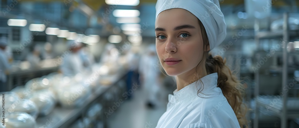 Focused Factory Inspector Amidst Industrial Symphony. Concept Factory ...