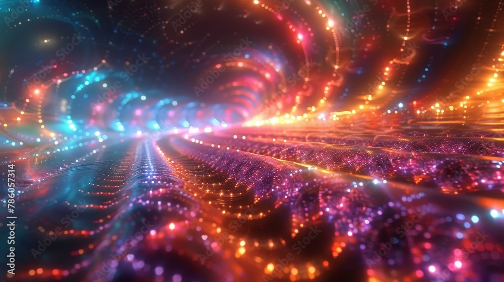 Imagine a digital canvas where a 3D spectrum of lights plays across the ...