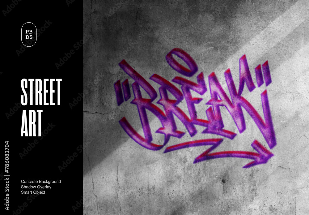 Grunge Graffiti Text And Logo Effect Mockup Stock Template | Adobe Stock