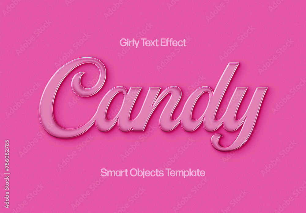 Pink Candy Text Effect Mockup Stock Template | Adobe Stock