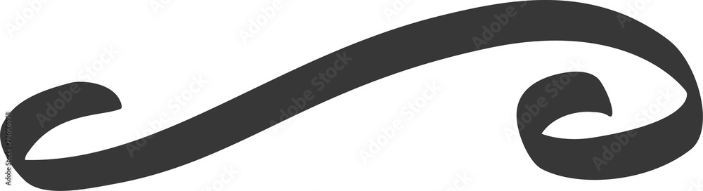 Swoosh hand drawn underline. Swash and swish curly stroke. Squiggle ...