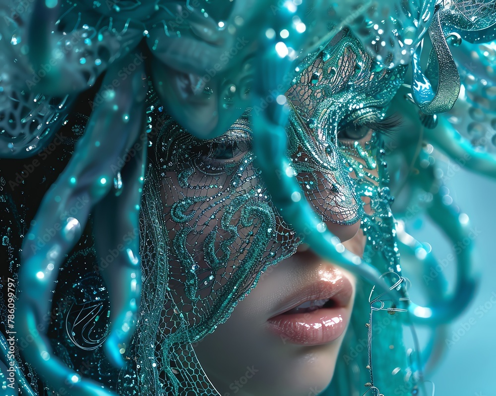 Bring to life the tranquility and elegance of a swimmer cutting through ...