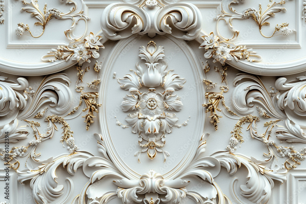 3d wallpaper background design with classical royal and ornamental ...