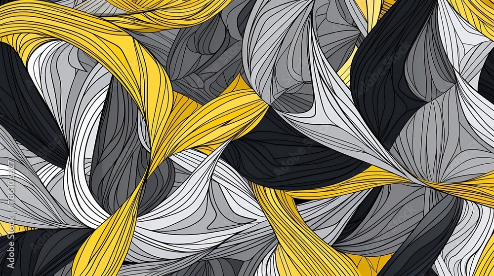 AI generated illustration of dark gray and black rotating patterns with ...