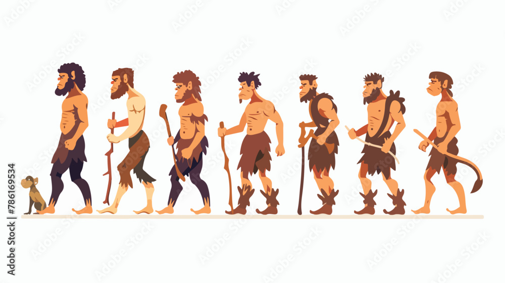 Human evolution stages Australopithecus Homo Stock Vector | Adobe Stock