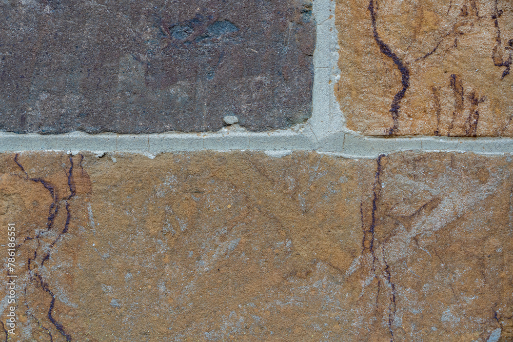Old pattered brick wall, syitable for background, large bricks ...
