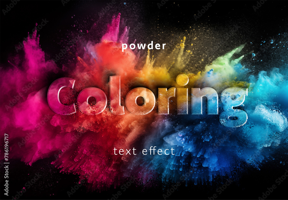 Powder Text Effect with Ai Background Stock Template | Adobe Stock