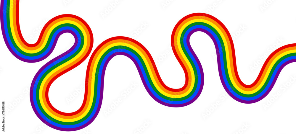 Abstract rainbow background. Abstract wavy stripes way of Pride flag ...