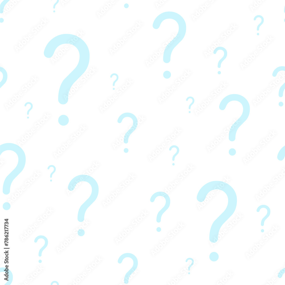 Question marks texture - seamless vector blue pattern Stock Vector ...