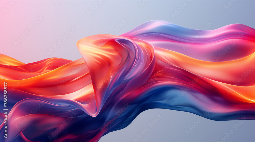 Fluid ribbons of color in motion, perfect for a dynamic mobile app ...