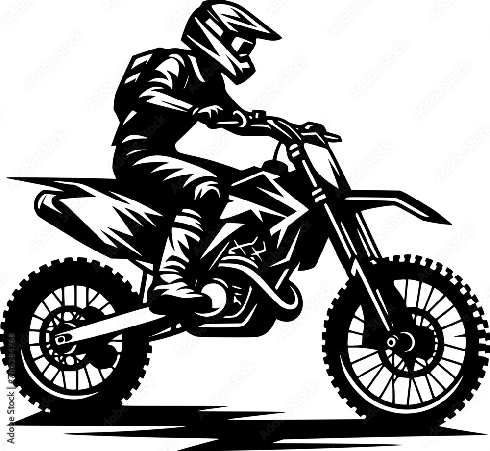 Motocross Rider Svg, Vector Cut File for Cricut, Silhouette, Dirtbike ...