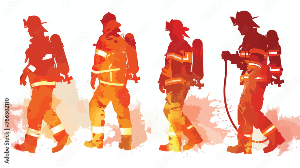 Firefighter clipart firefighting graphic emergency Stock Vector | Adobe ...