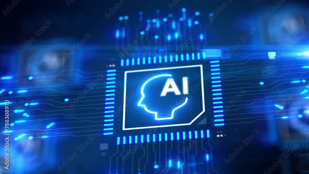 Ai artificial intelligence technology concept Futuristic HUD Head up ...