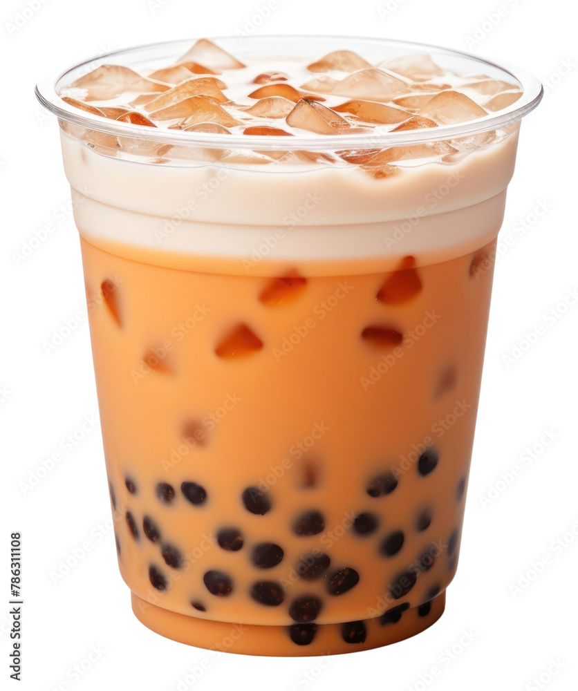PNG Boba tea photo drink cup white background Stock Photo | Adobe Stock