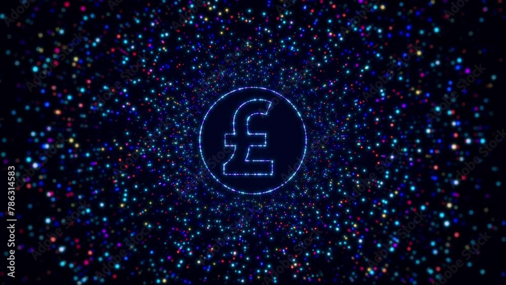 Abstract Futuristic Opener Digital Space Dark Shiny Blue Colorful ...