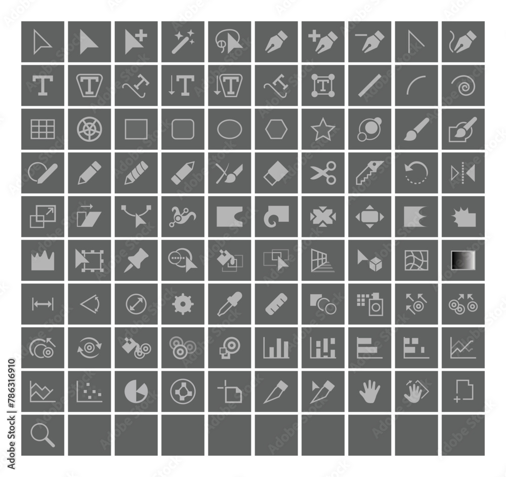 illustrator app toolbar icon, photoshop app toolbar icons Stock Vector ... illustrator app toolbar icon, photoshop app toolbar icons Stock Vector ...
