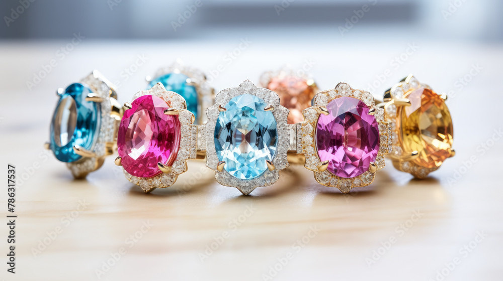 Realistic image of various gemstones that will grab attention with its ...