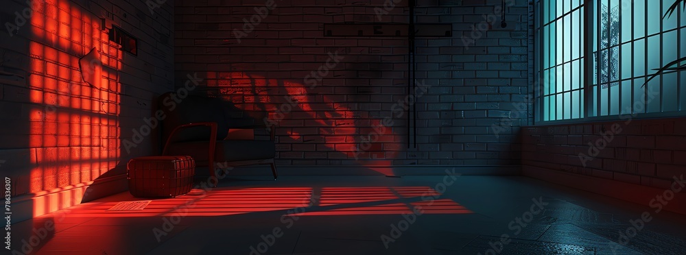 A criminal scene, clues hidden in shadows, the tension of the untold ...