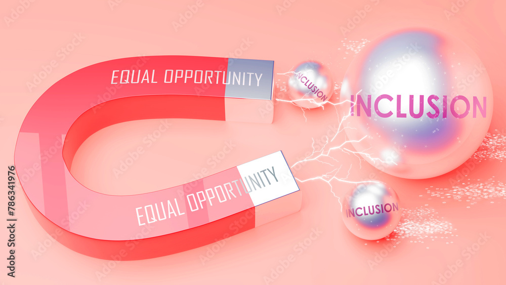 Equal Opportunity attracts Inclusion. A magnet metaphor in which power ...
