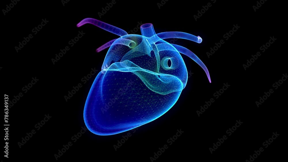 Human circulatory system. Heart beat anatomy animation. Motion ...