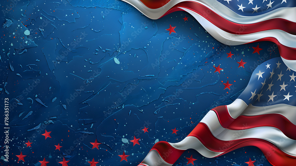 Greeting card and banner design for President Day celebration with ...