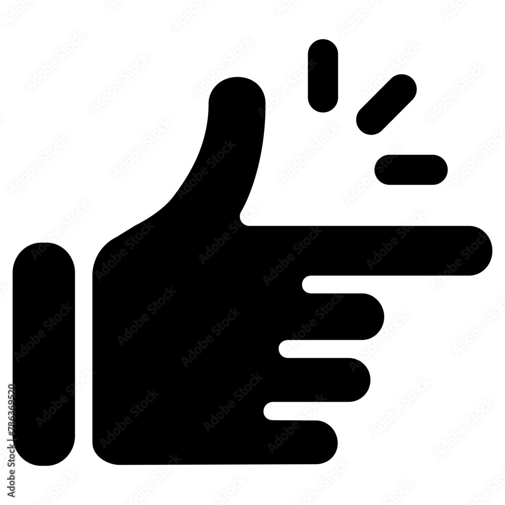 finger snapping icon, simple vector design Stock Vector | Adobe Stock