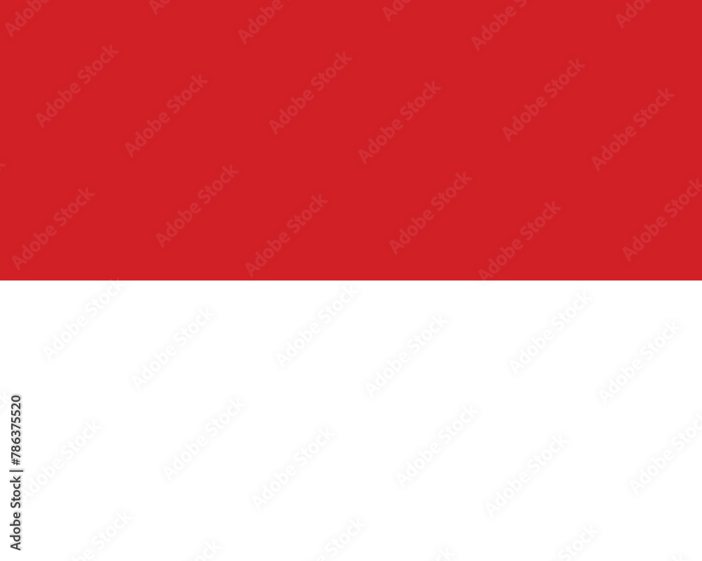 National flag of Monaco original size and colors vector illustration ...