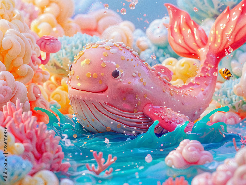 A cartoon rendering of Jonah emerging from the whale with dreamy visual ...