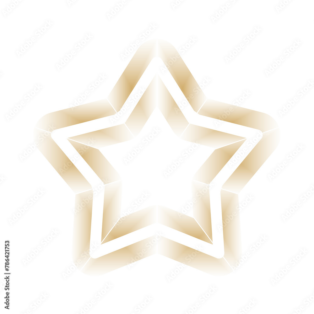 gold star, abstract star shape isolated on transparent background for ...