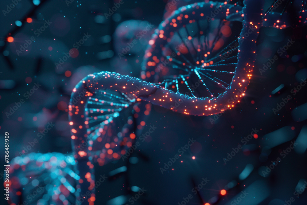 minimalist shot highlighting the elegance of DNA manipulation ...