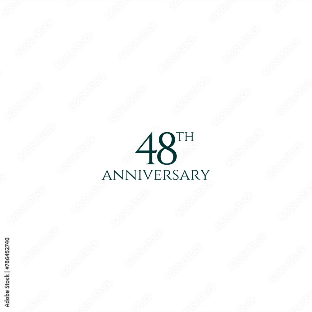 48th logo design, 48th anniversary logo design, vector, symbol, icon ...