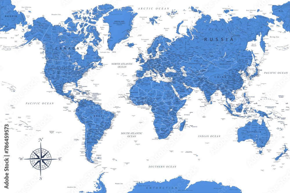 World Map - Highly Detailed Vector Map of the World. Ideally for the ...