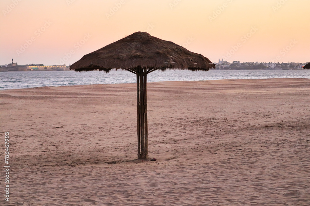 Beautiful landscape of sea ghoghla beach in diu and daman, Straw ...