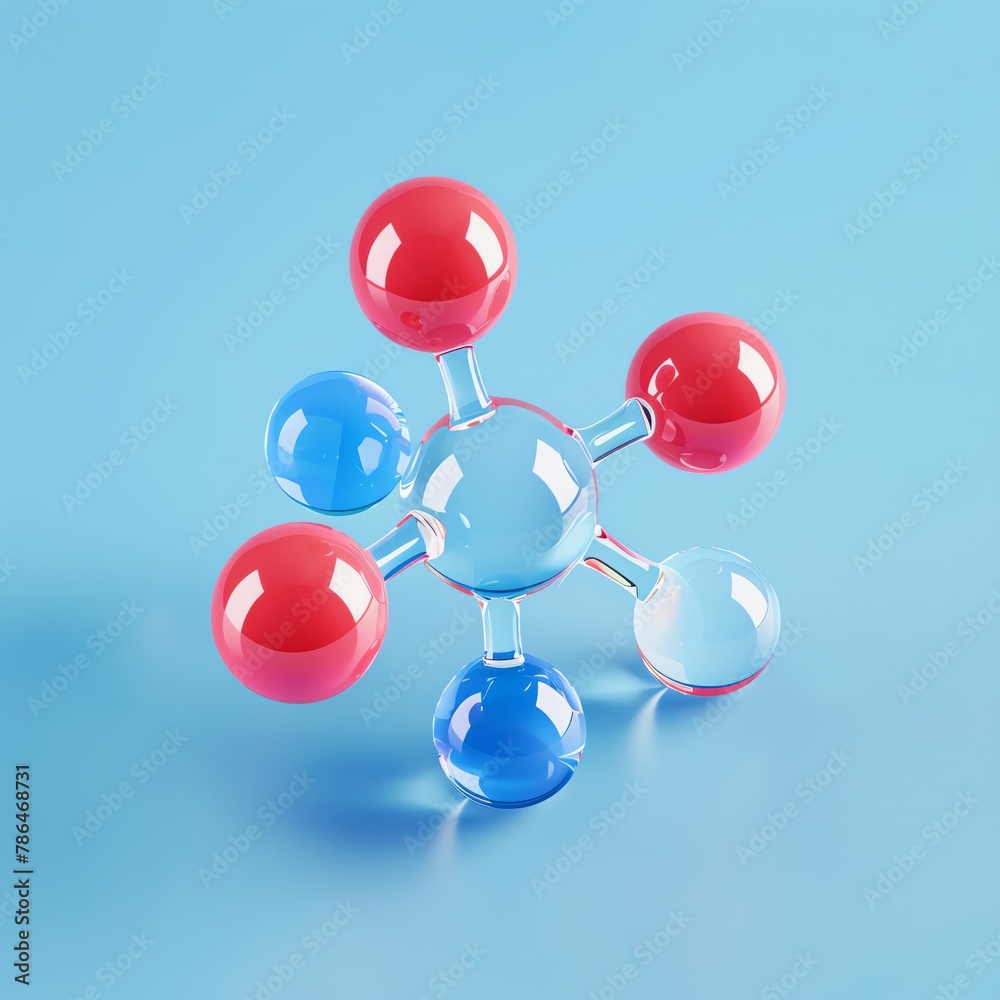 Simplified water molecule diagram, H2O, with oxygen and hydrogen atoms ...