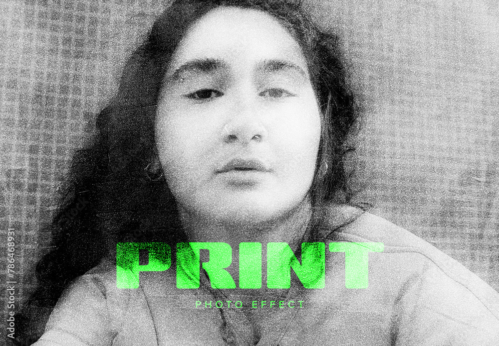 Smudged Print Photo Effect Mockup Stock Template | Adobe Stock