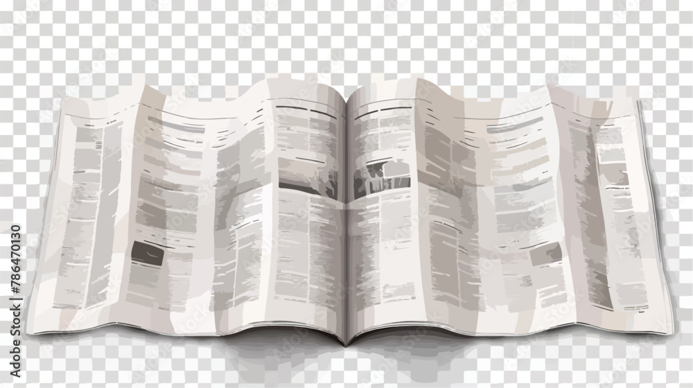 Blank newspaper mockup isolated on the transparent background Stock ...