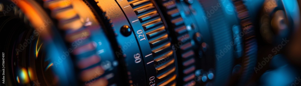 Macro photography highlighting the interplay between a lenss zoom ...