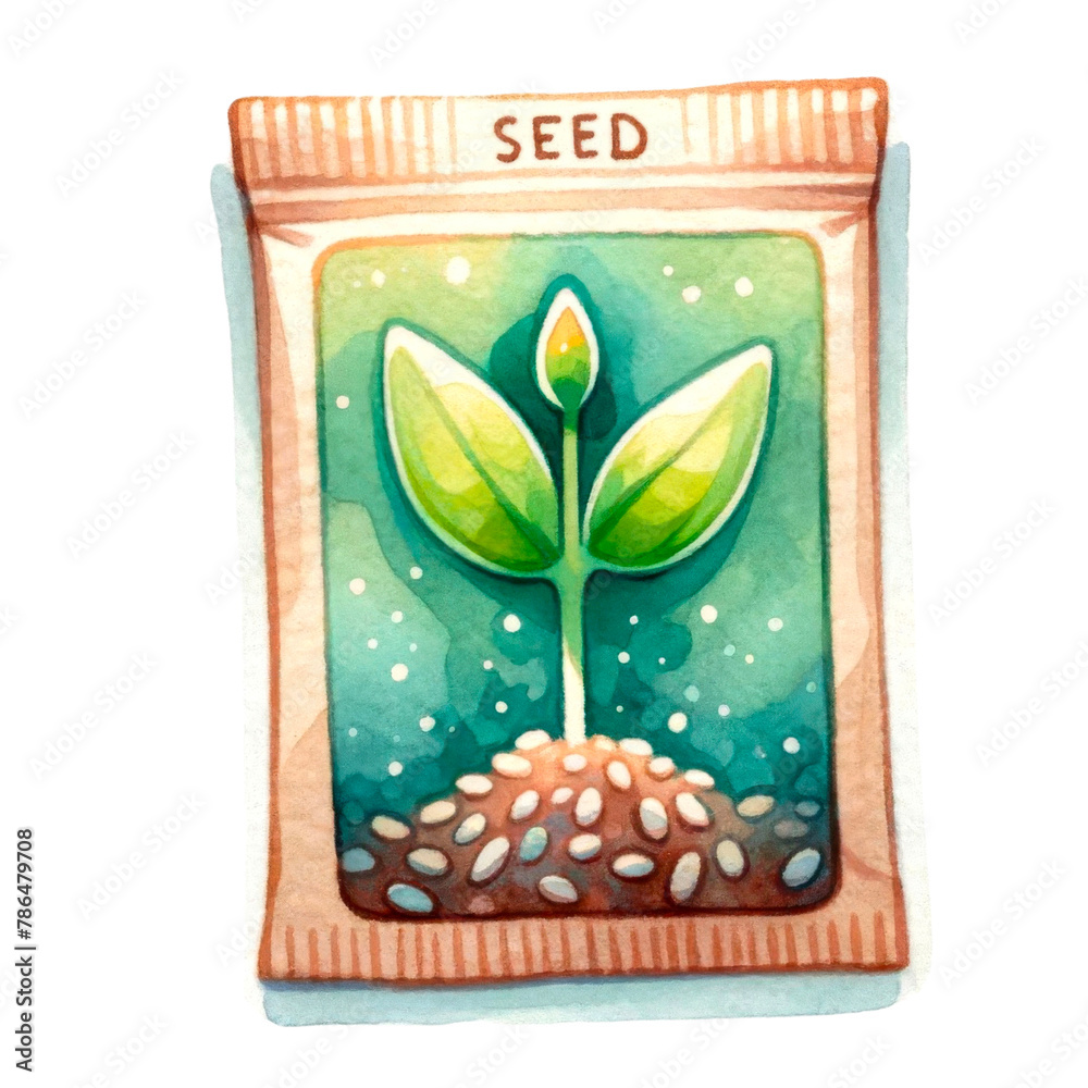 Watercolor Plant Sprouts Clipart, Plant Growth Process Illustrations ...