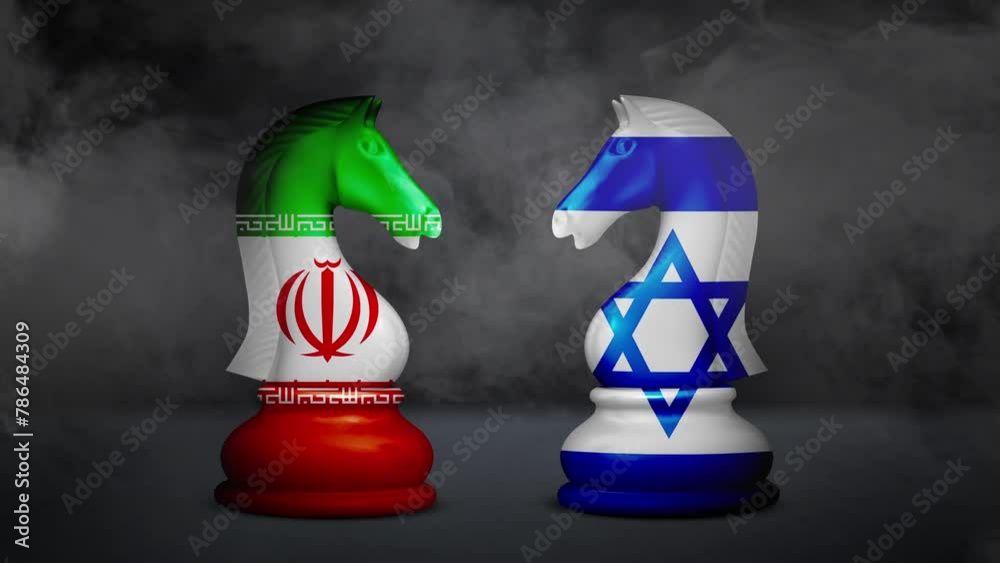 Iran vs Israel fight or war concept. Iran vs Israel crisis 3d concept ...