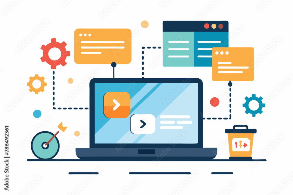 Software Web Development Programming Concept Abstract Programming Language And Program Code
