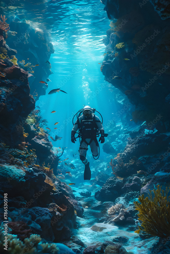 Explorer archetype. Underwater Odyssey: Oceanographer Dives Deep to ...