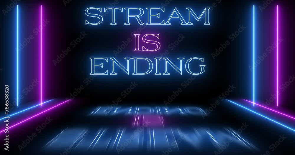 Futuristic Neon Stream Overlay Background for Twitch, YouTube, KICK ...