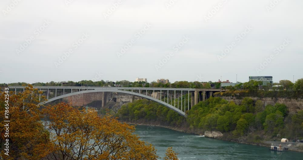 Bridge across Niagara, which connects two states of USA and Canada ...