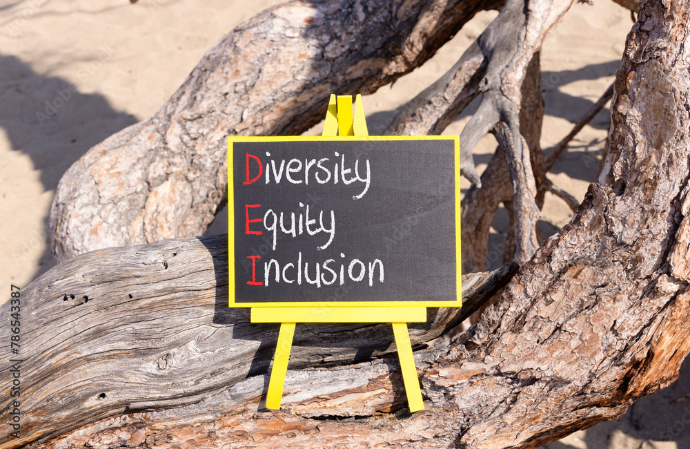 DEI diversity equity and inclusion symbol. Concept words DEI diversity ...