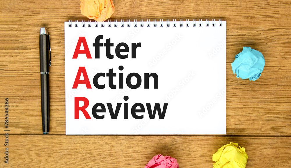 AAR After action review symbol. Concept words AAR After action review ...